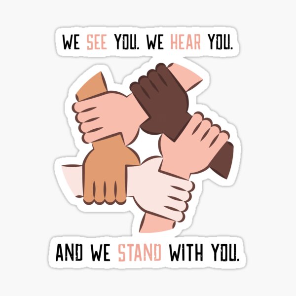 "we stand together" Sticker for Sale by bhargavBarman | Redbubble
