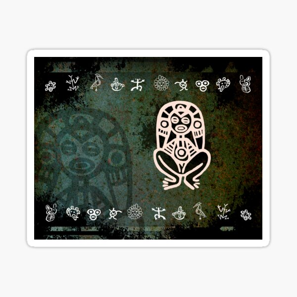 "Taino Goddess Atabey" Sticker by obedtheartist | Redbubble