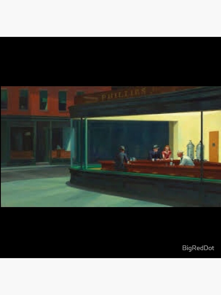 "Edward hopper nighthawks face mask covering- american art icon 20th ...
