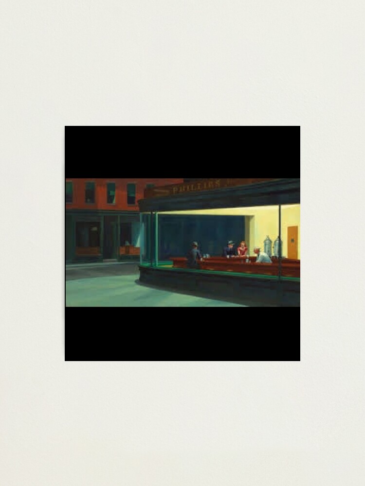 "Edward hopper nighthawks face mask covering- american art icon 20th ...