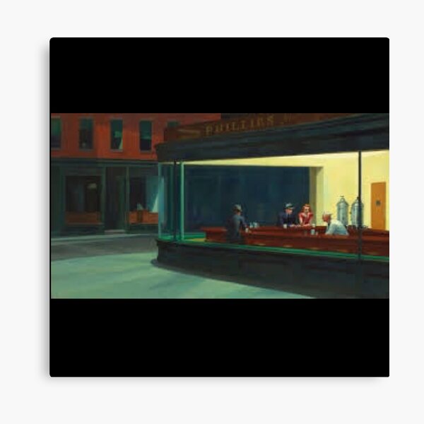 "Edward hopper nighthawks face mask covering- american art icon 20th ...