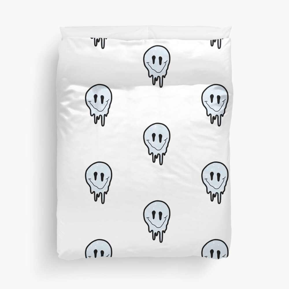 "pastel light blue star drippy smiley face " Sticker for Sale by ...