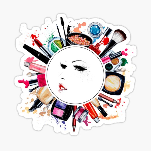 "women makeup kit " Sticker by Raghu92 | Redbubble