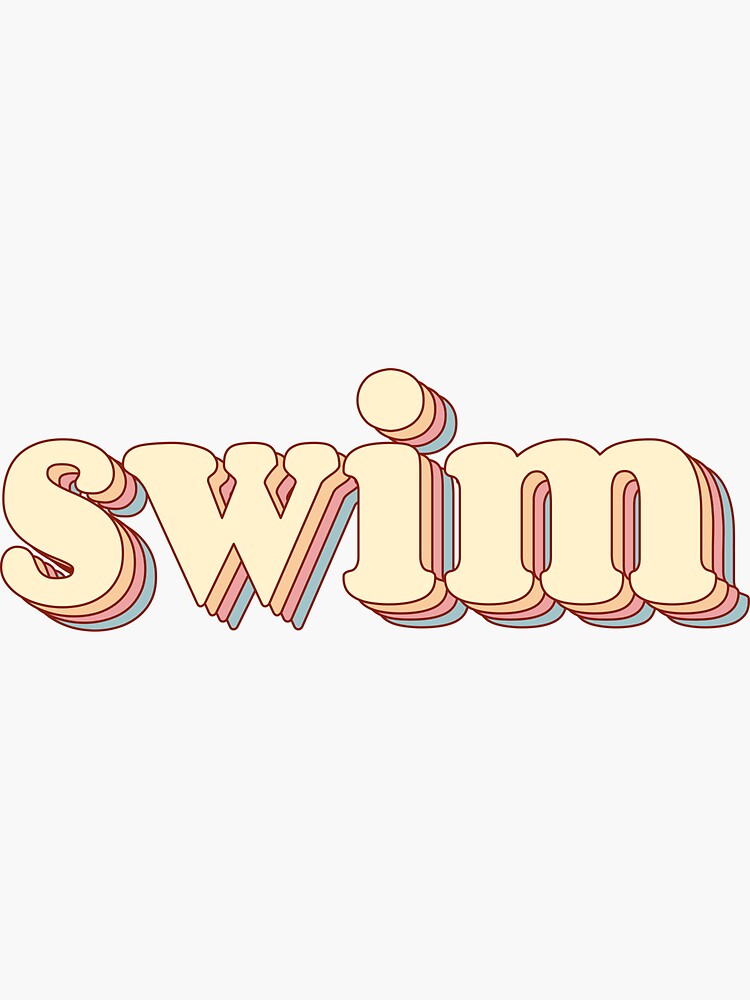 "Swim Word Art" Sticker by Arexus | Redbubble
