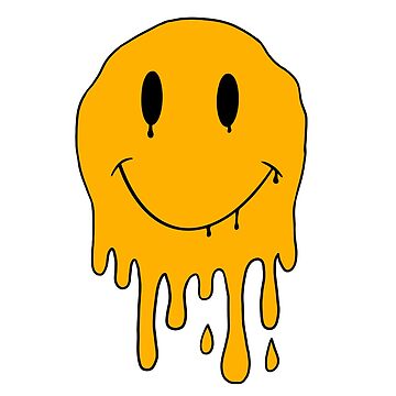 "Drip Effect Smiley Face" Metal Print for Sale by Malakai197 | Redbubble