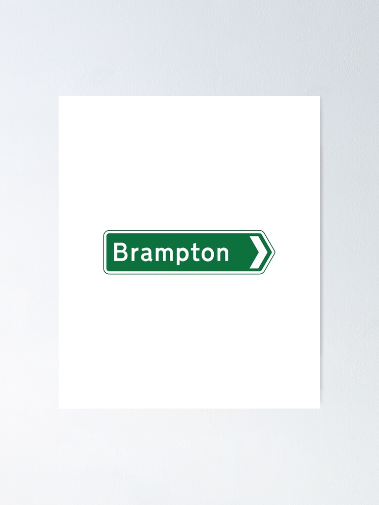 "Brampton, Cumbria Tourist Road Sign" Poster for Sale by CumbriaGuru ...