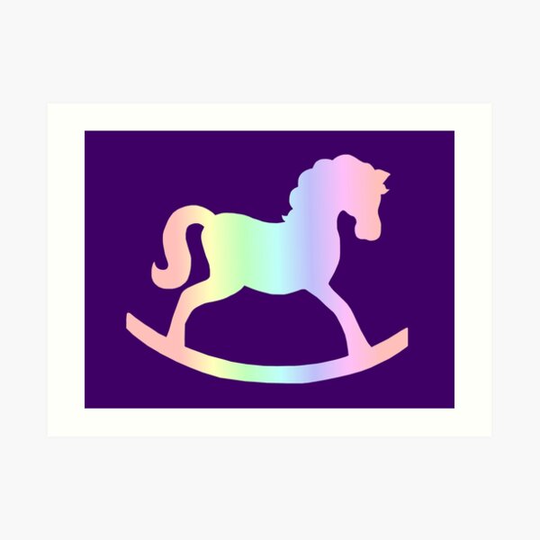 "Pastel Rocking Horse Silhouette " Art Print by DeborahCamp | Redbubble