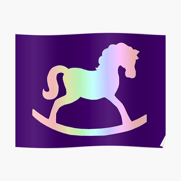 "Pastel Rocking Horse Silhouette " Poster by DeborahCamp | Redbubble