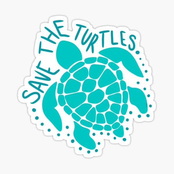 "Save The Turtles " Sticker for Sale by mariajoseart | Redbubble