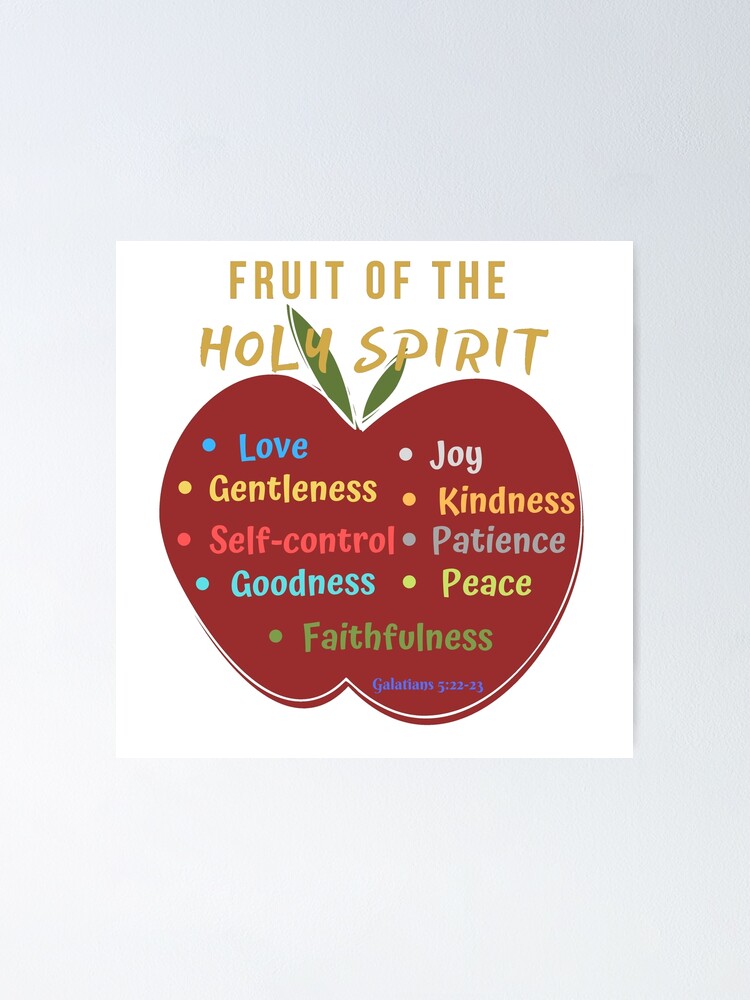 "Fruit of the Holy Spirit Apple" Poster by sharefaith | Redbubble
