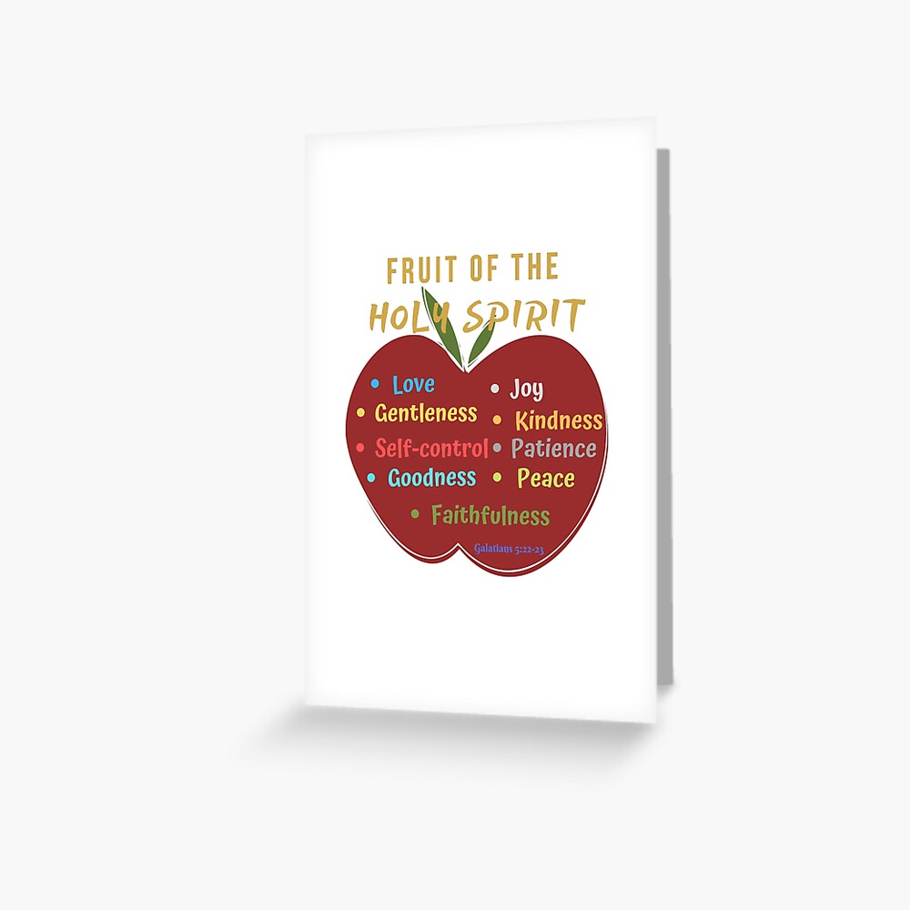 "Fruit of the Holy Spirit Apple" Greeting Card by sharefaith | Redbubble