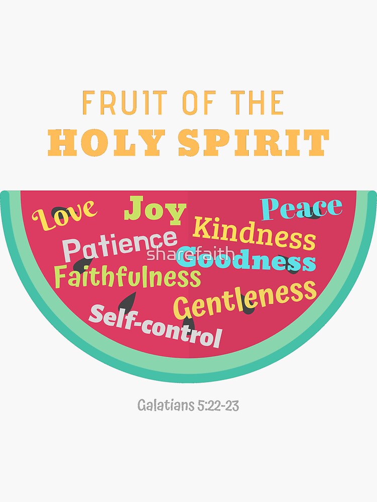 "Fruit of the Holy Spirit Watermelon" Sticker by sharefaith | Redbubble