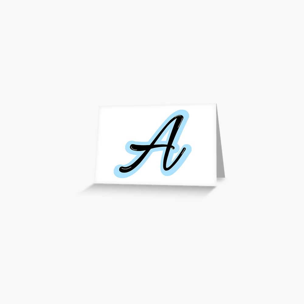 "Light Blue Letter A" Sticker for Sale by MaeCreates | Redbubble