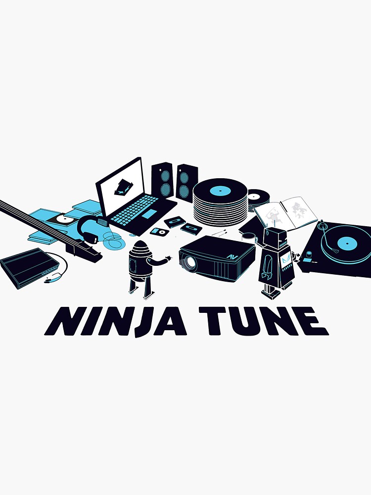 "Ninja Tune Records logo design" Sticker for Sale by NovayaMuzyka ...
