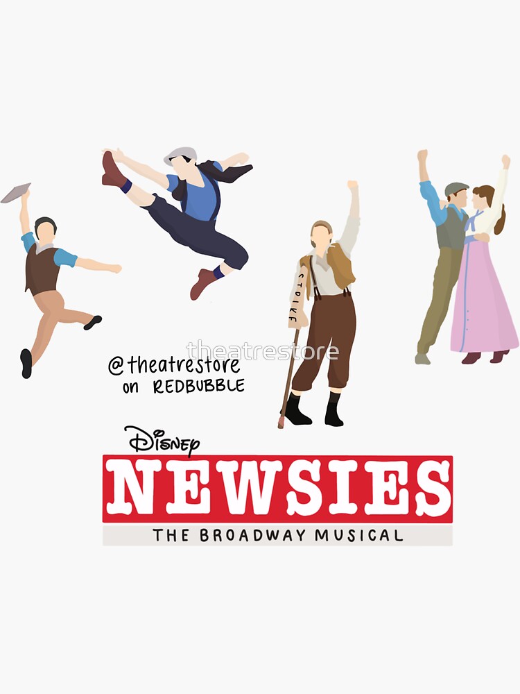 "Newsies the Musical STICKER PACK" Sticker for Sale by theatrestore ...