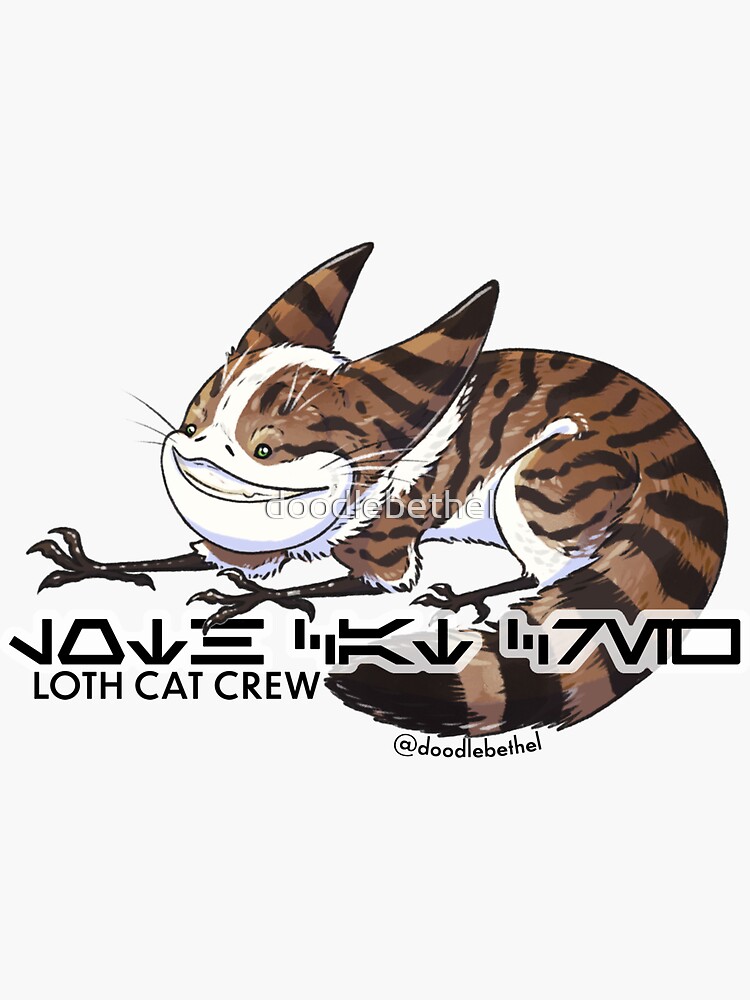 "Loth Cat Crew" Sticker for Sale by doodlebethel | Redbubble