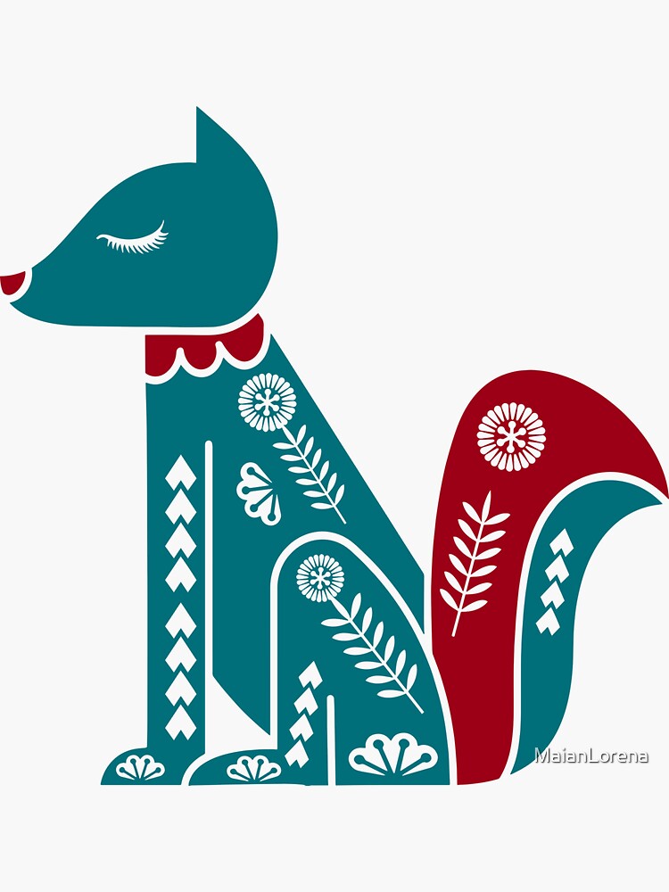 "scandinavian animal" Sticker by MaianLorena | Redbubble