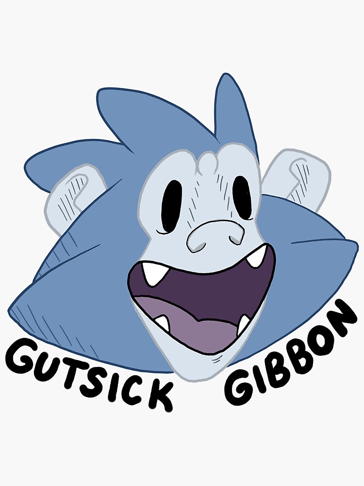 "Gutsick Gibbon" Sticker for Sale by GutsickGibbon | Redbubble