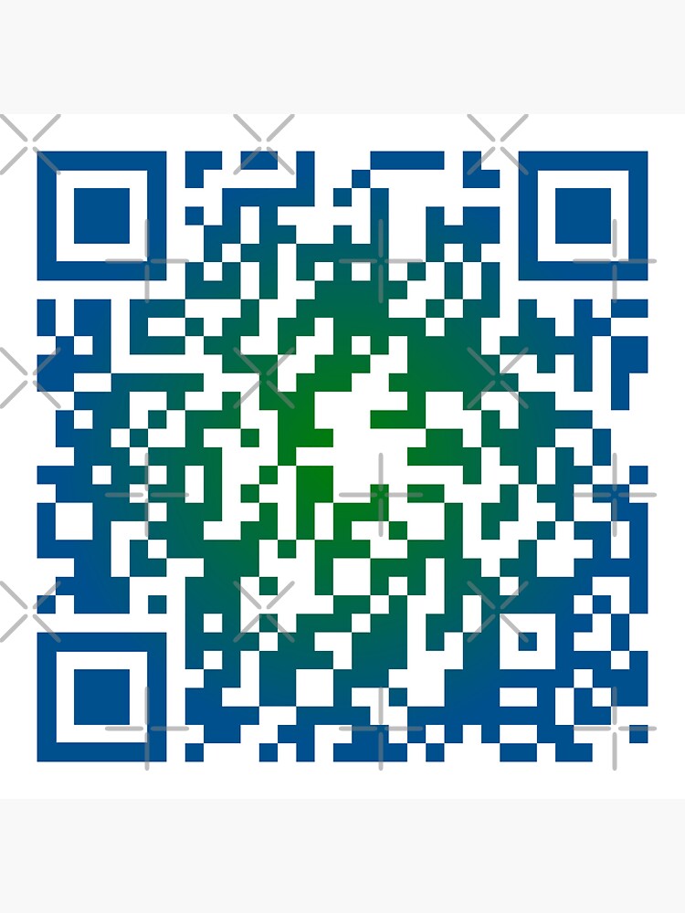 "Krusty Krab Trap Remix - Rickroll - QR Code" Sticker by DWaffleDesigns ...