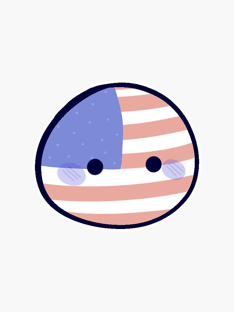 "USA countryball" Sticker by BeckWC | Redbubble