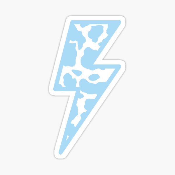 "Light Blue Lightning Bolt" Sticker by eblanchfield | Redbubble