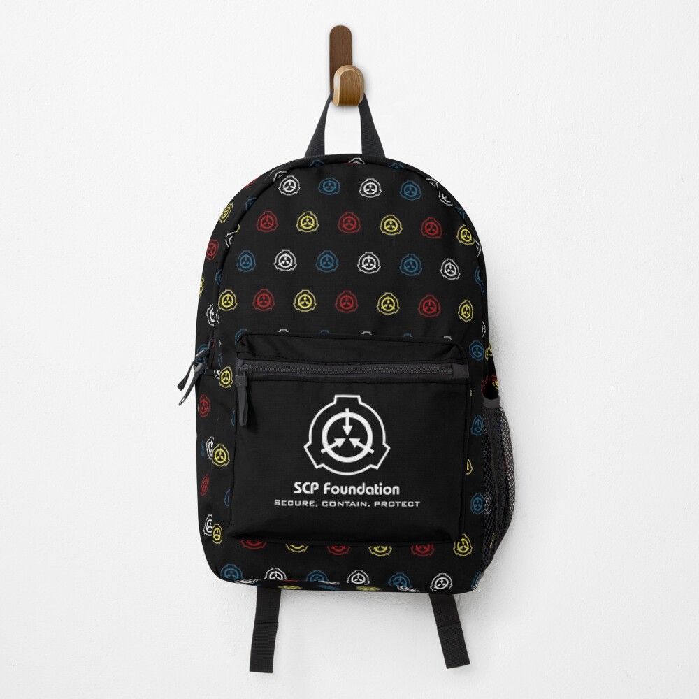 "SCP Foundation Red, Yellow, Blue, White Pattern Backpack" Backpack for ...