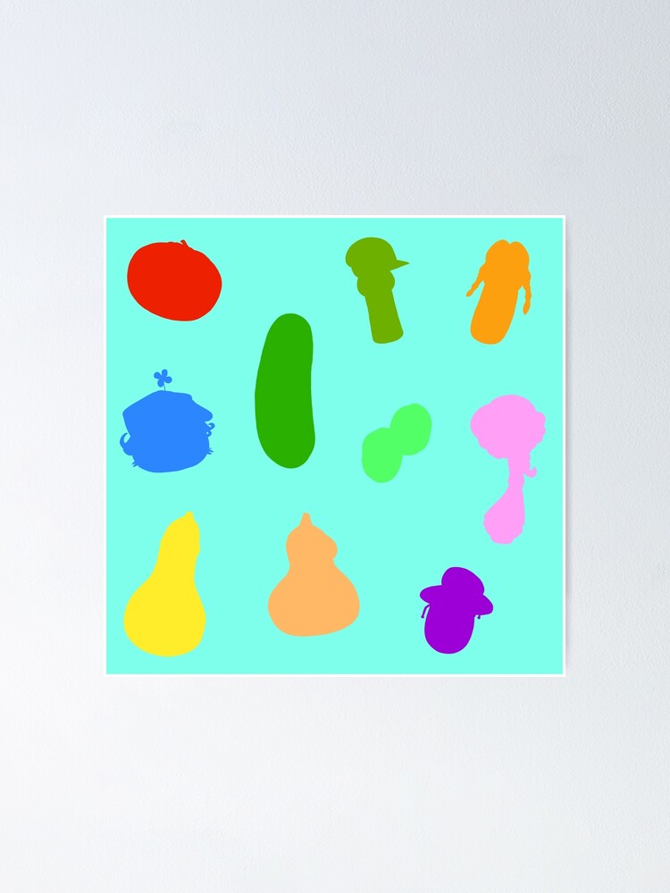 "Veggietales characters pattern" Poster for Sale by Ericsuxx | Redbubble
