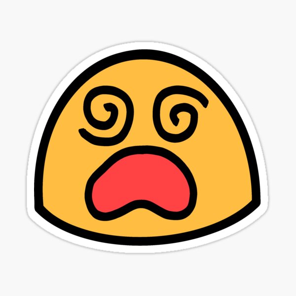 "Dizzy eye emoji" Sticker for Sale by Lilistudios | Redbubble