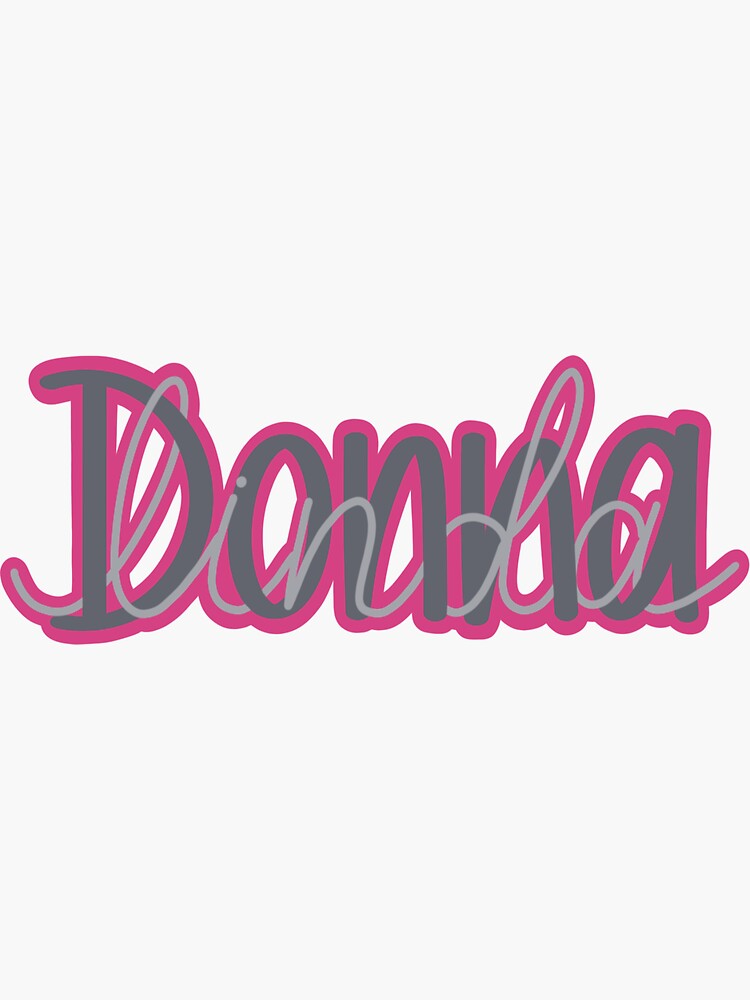 "Custom Name - Donna Linda" Sticker for Sale by theresafrohlich | Redbubble