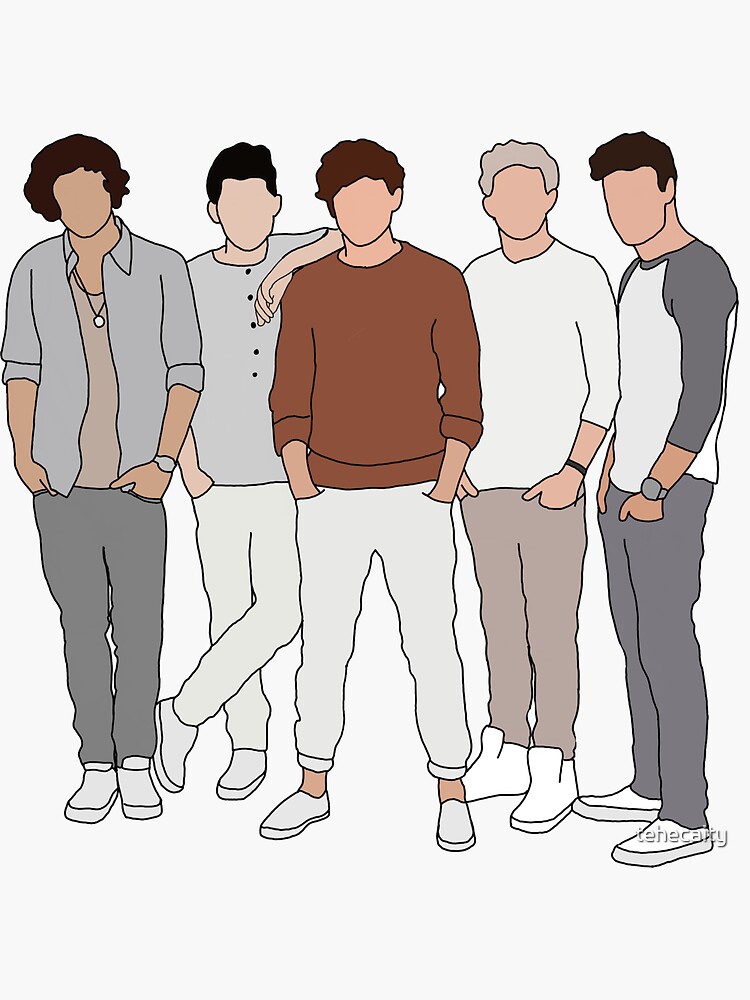 "one direction " Sticker for Sale by tehecaity | Redbubble