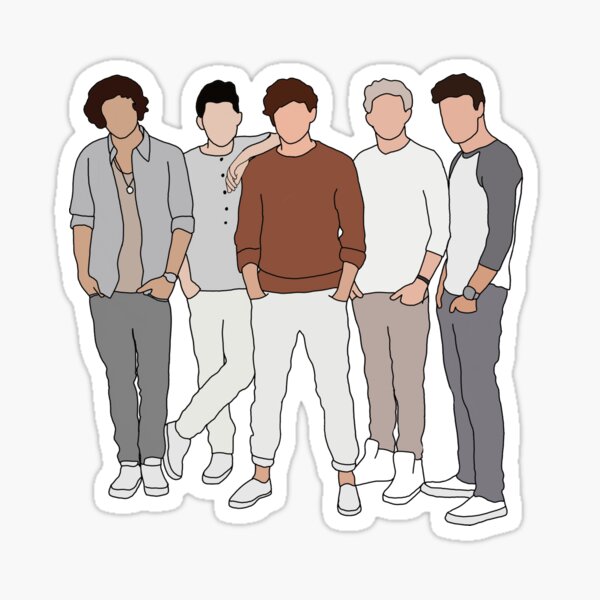 "one direction " Sticker for Sale by tehecaity | Redbubble