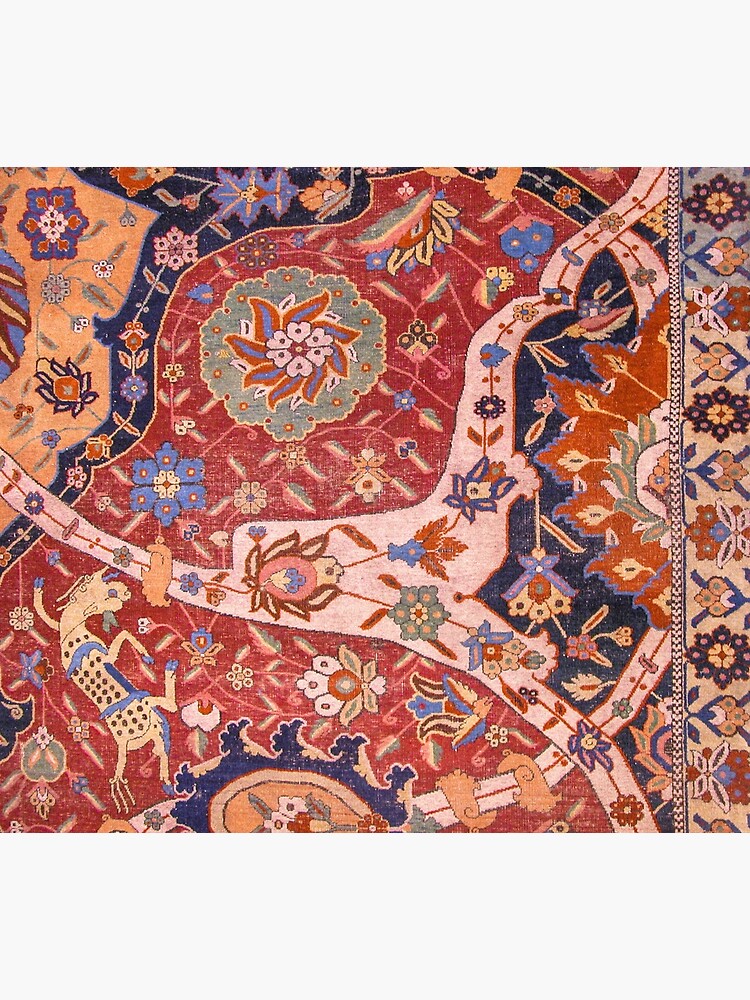 Impression photo « Arabesque Floral II | Tapis à motifs Dragons Lions ...