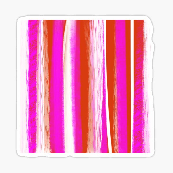"LIne painting of orange and pink lines" Sticker by Luxetluminos ...