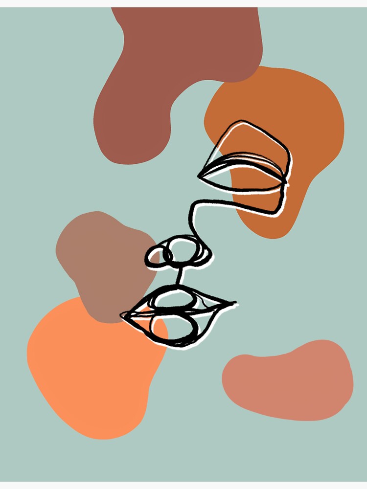 "Minimalist monoline face" Sticker for Sale by AtelierKelpies | Redbubble