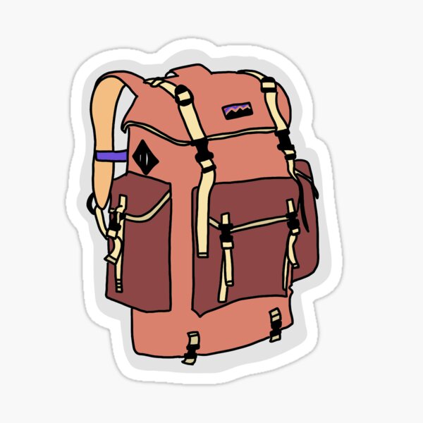 "Backpacking Pack Sticker Design" Sticker for Sale by georgerino ...