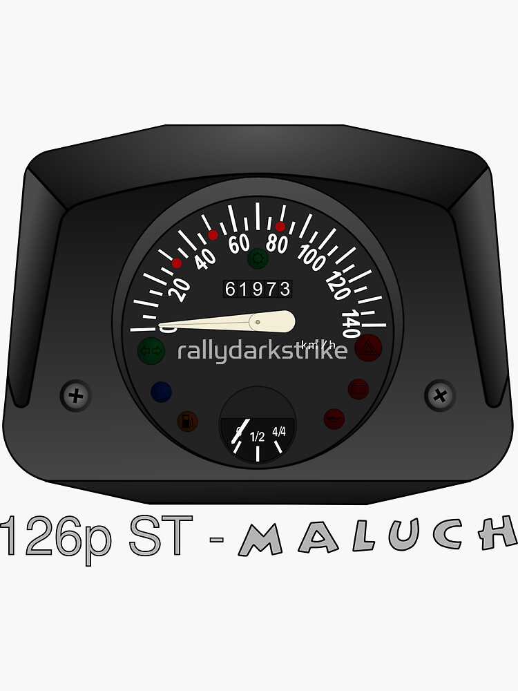 "FIAT 126p - 126p ST - 'Maluch' (WITH TEXT)" Sticker for Sale by ...