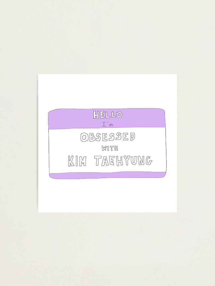"BTS V Kim Taehyung Name Tag" Photographic Print by serendipitousMT ...