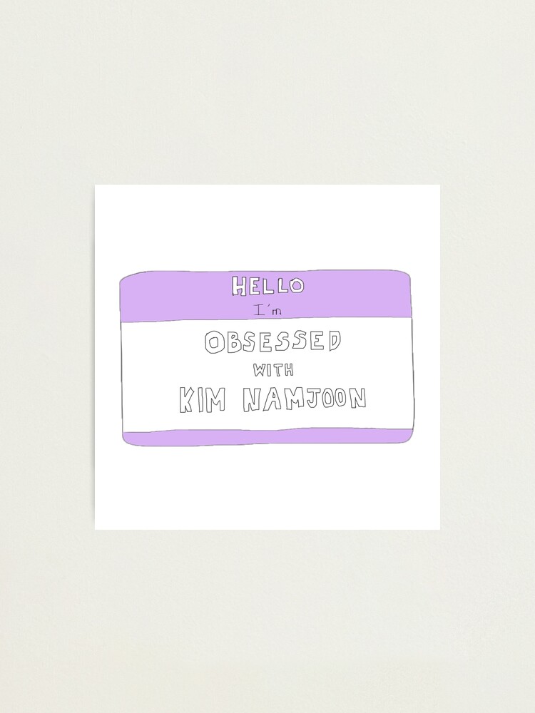"BTS RM Kim Namjoon Name Tag" Photographic Print by serendipitousMT ...