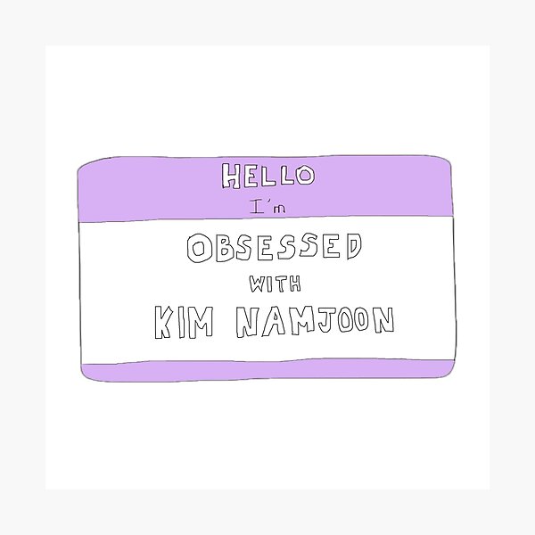 "BTS RM Kim Namjoon Name Tag" Photographic Print by serendipitousMT ...