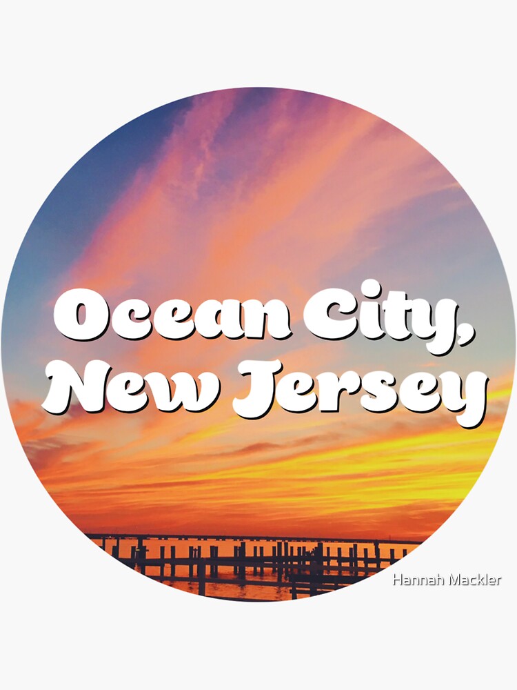 "Ocean City, New Jersey sticker " Sticker for Sale by hannahhhmack ...