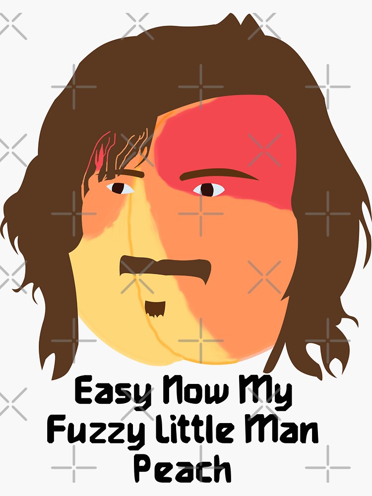 "Fuzzy Little Man Peach" Sticker for Sale by JoshVII | Redbubble
