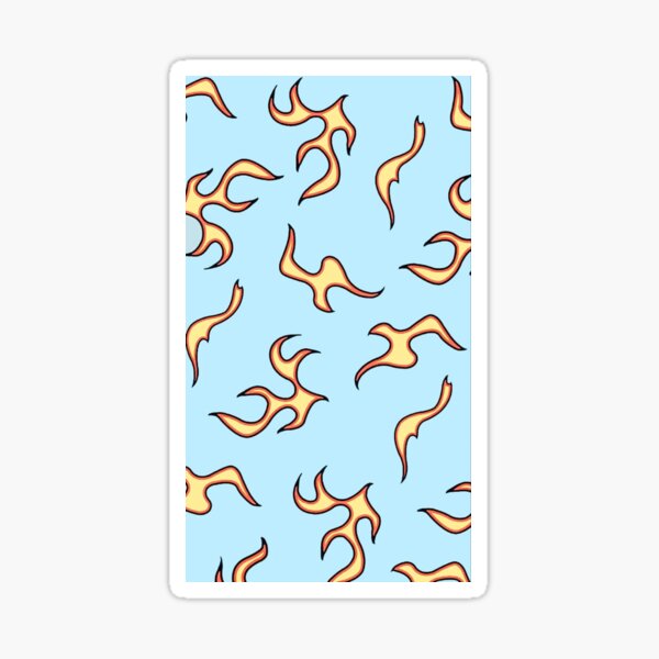 "pastel blue flame print" Sticker for Sale by simptrash | Redbubble