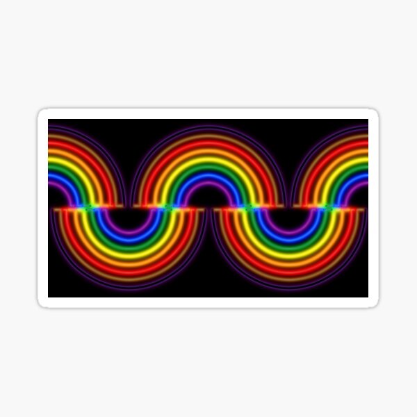 "POC Inclusive Neon Light Rainbow 2" Sticker for Sale by SpectreSparkC ...