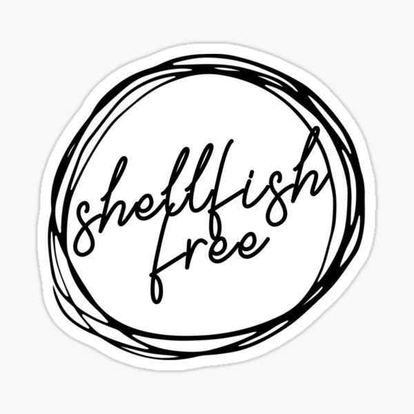 "Shellfish-Free Food Allergy Awareness" Sticker for Sale by lilytepper ...
