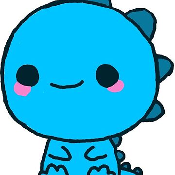 "cute blue dino" Sticker for Sale by pizzarolls0607 | Redbubble