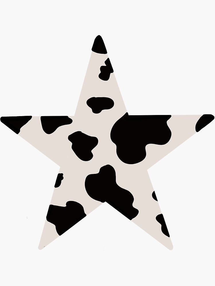 "Cow print star" Sticker by lolaedensart | Redbubble
