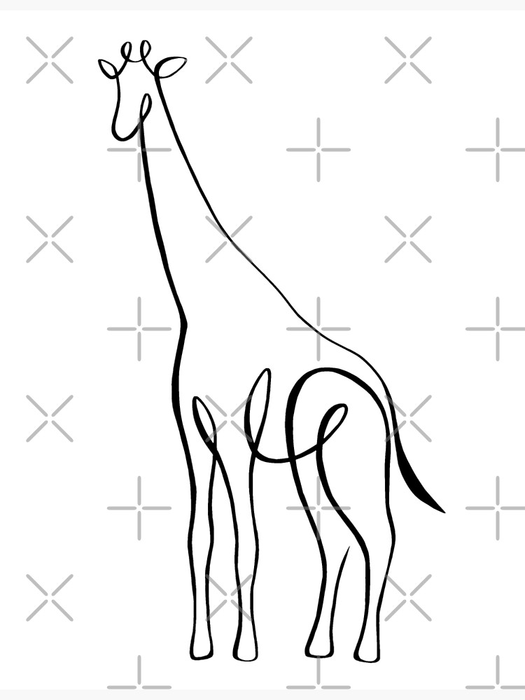 "One Line Giraffe, Minimal Line Art" Poster for Sale by KaelaRebeccaArt ...
