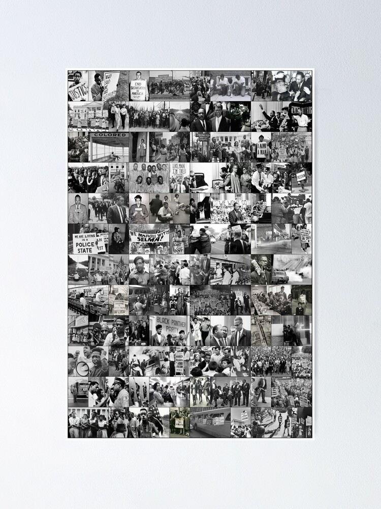 "Civil Rights" Poster for Sale by Montage-Madness | Redbubble