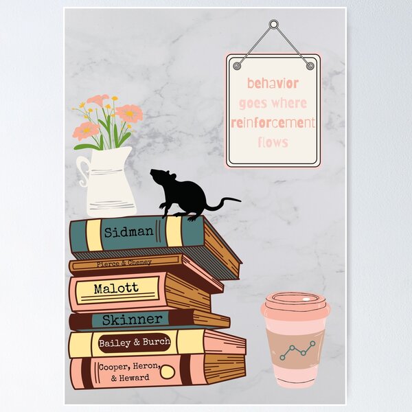 "BCBA book stack" Poster for Sale by itslaurenb | Redbubble