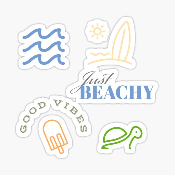"Beach Sticker Pack" Sticker for Sale by acarney8 | Redbubble